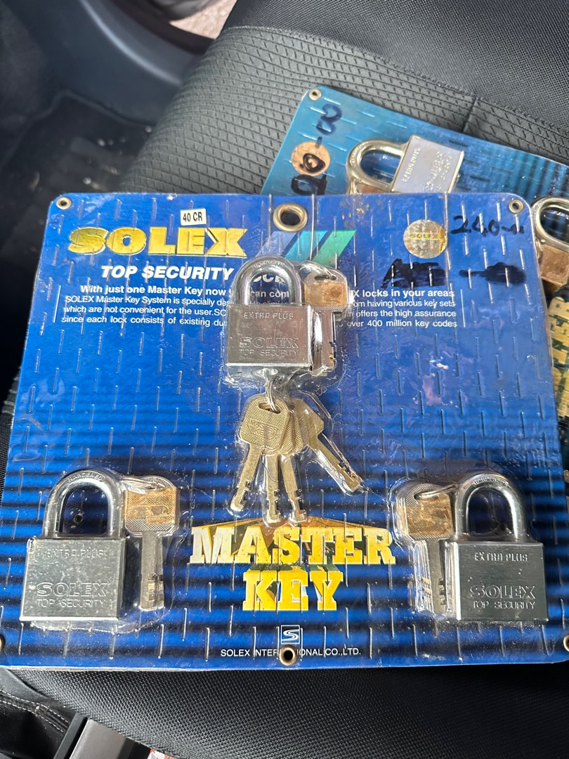 solex original Master key systems padlock, Furniture & Home Living ...