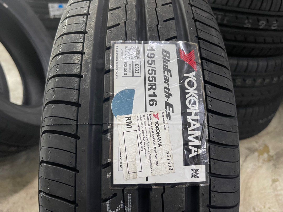 Tayar baru 195 55 16 yokohama bluearth es32 Japan made 2024, Auto ...