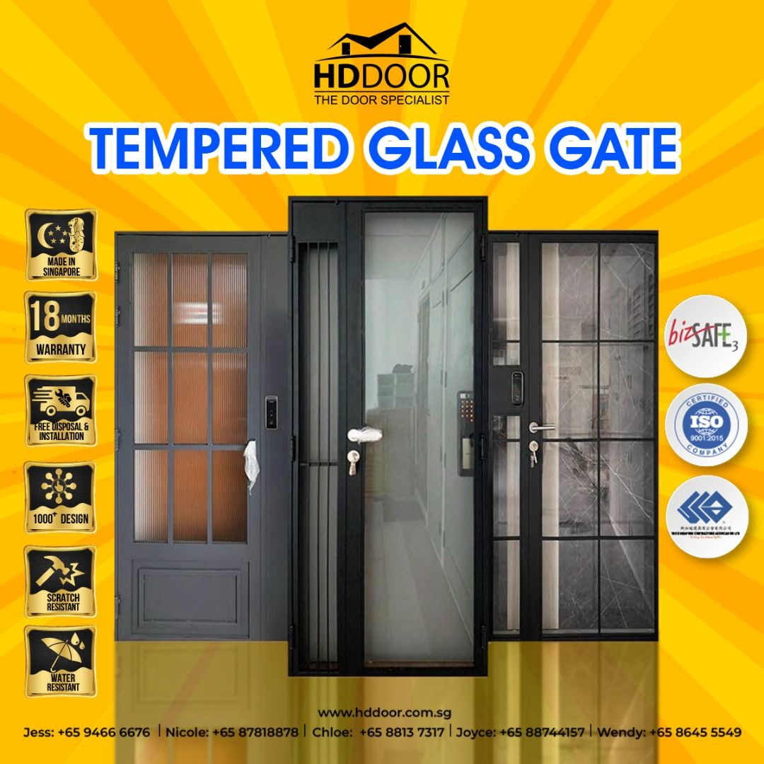 Tempered Glass Gate - Home [ HDB, BTO, CONDO ], Furniture & Home Living ...