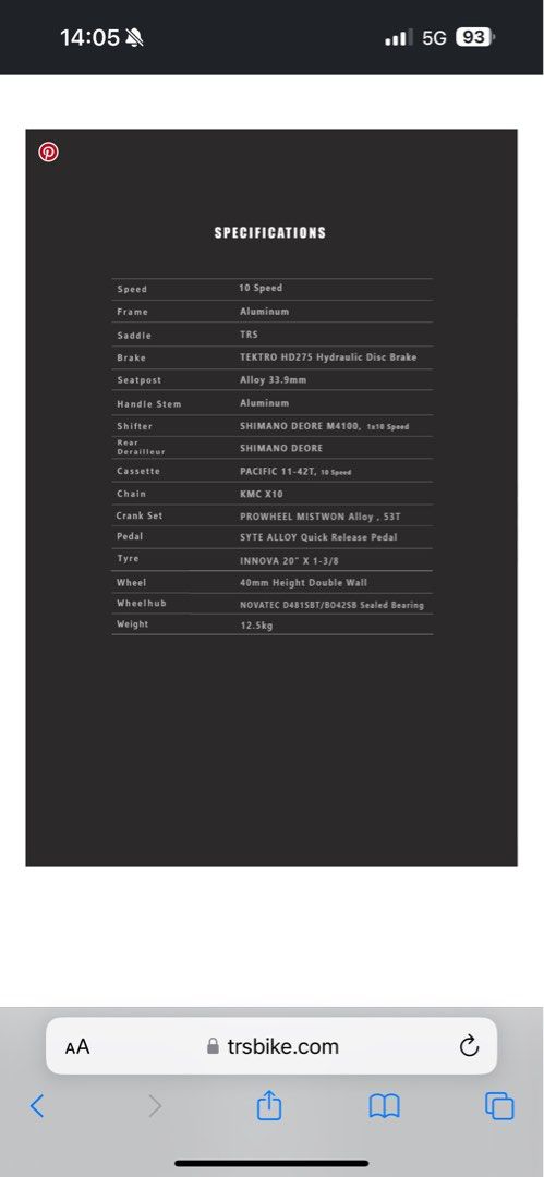 Trs Rocher Folding Bike, Sports Equipment, Bicycles & Parts, Bicycles ...