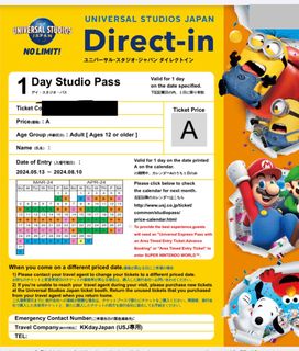 (10 MAY 2024) UNIVERSAL STUDIOS JAPAN USJ EXPRESS TICKET + ENTRANCE ...