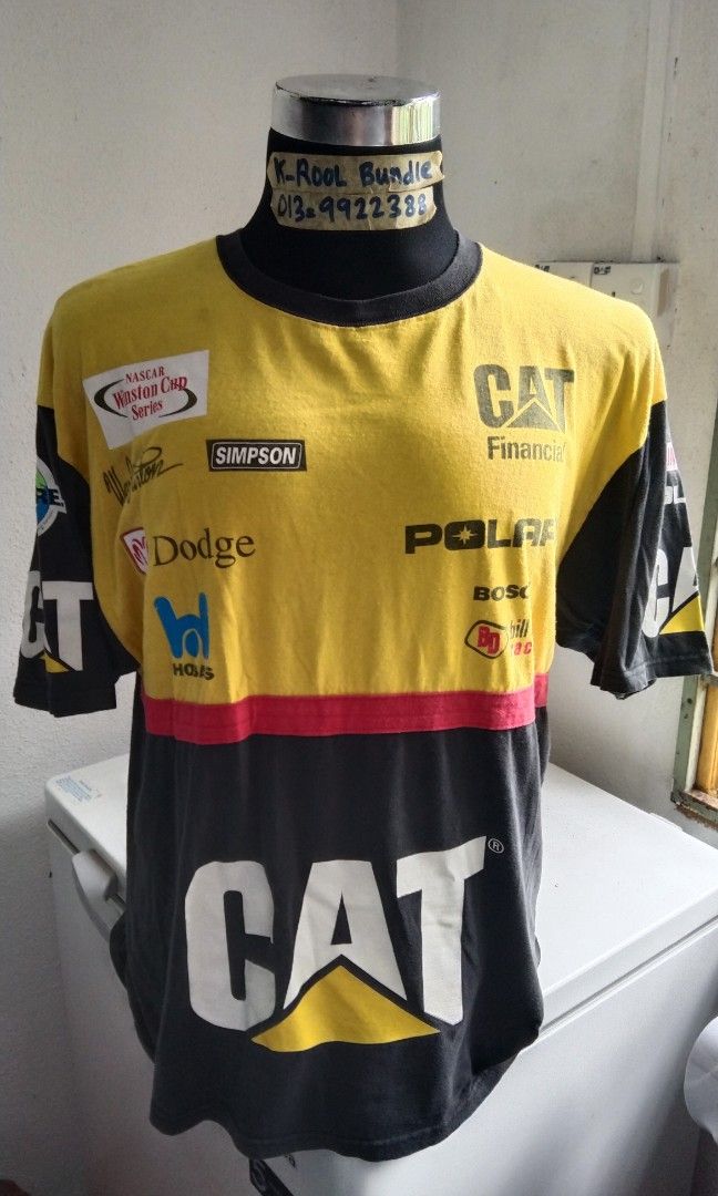 Vintage nascar CAT made in usa, Men's Fashion, Activewear on Carousell