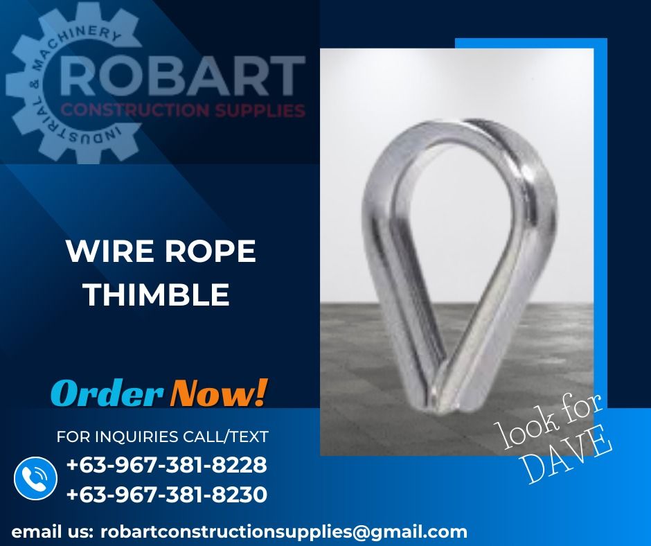 WIRE ROPE THIMBLE, Commercial & Industrial, Construction Tools ...