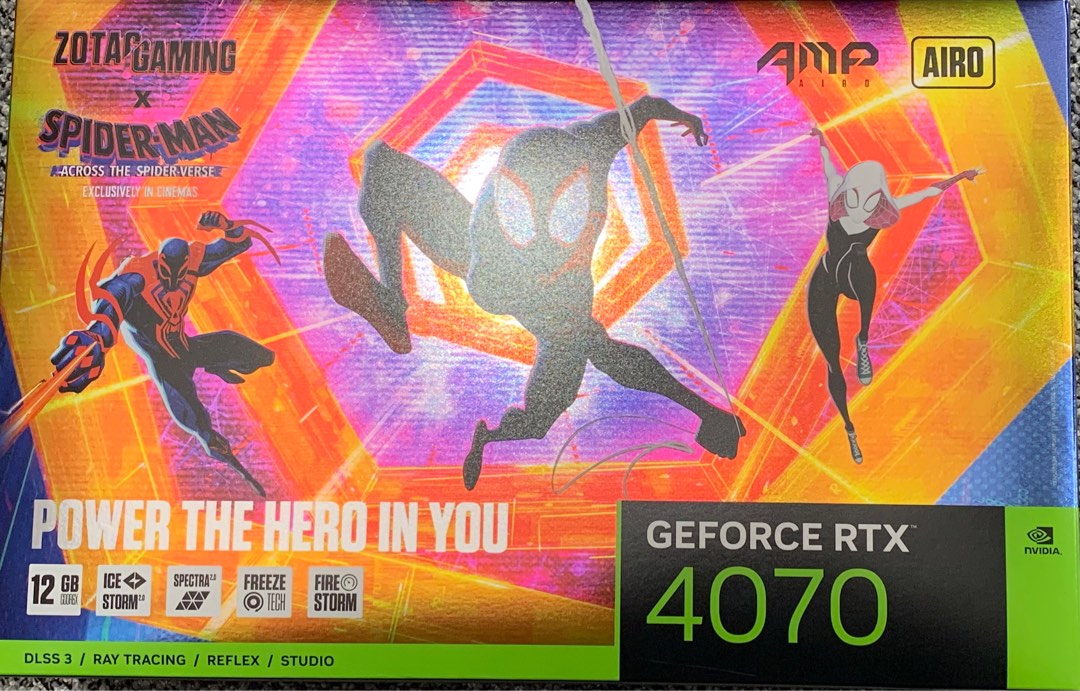 ZOTAC GAMING GEFORCE RTX 4070 AMP AIRO SPIDER-MAN: Across the Spider ...