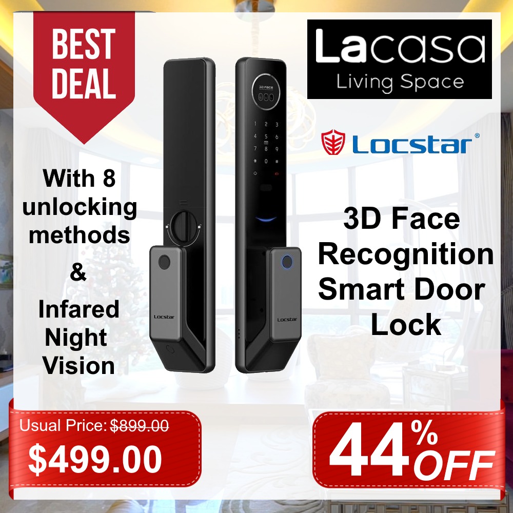 3D Face Recognition Digital Door Lock / Smart Lock with push-pull ...