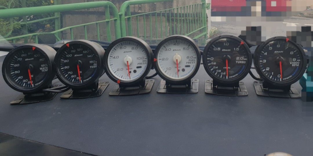 6 x old school Defi meters + control unit, Car Accessories, Accessories ...