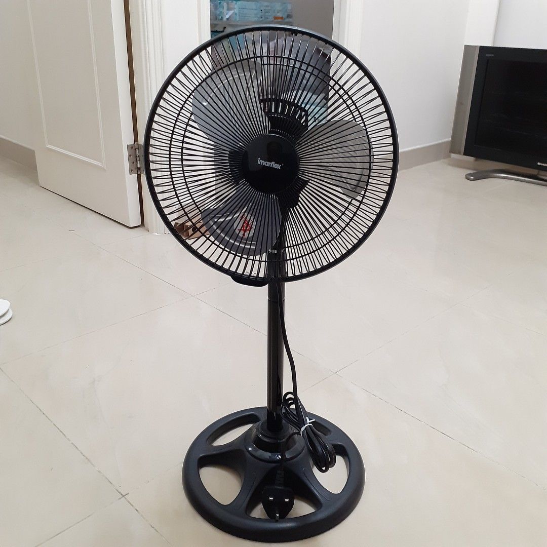 10寸座地金屬風扇 日本城 伊瑪牌 Imarflex Stand Fan 10inch, 家庭電器, 冷氣機及暖風機 - Carousell