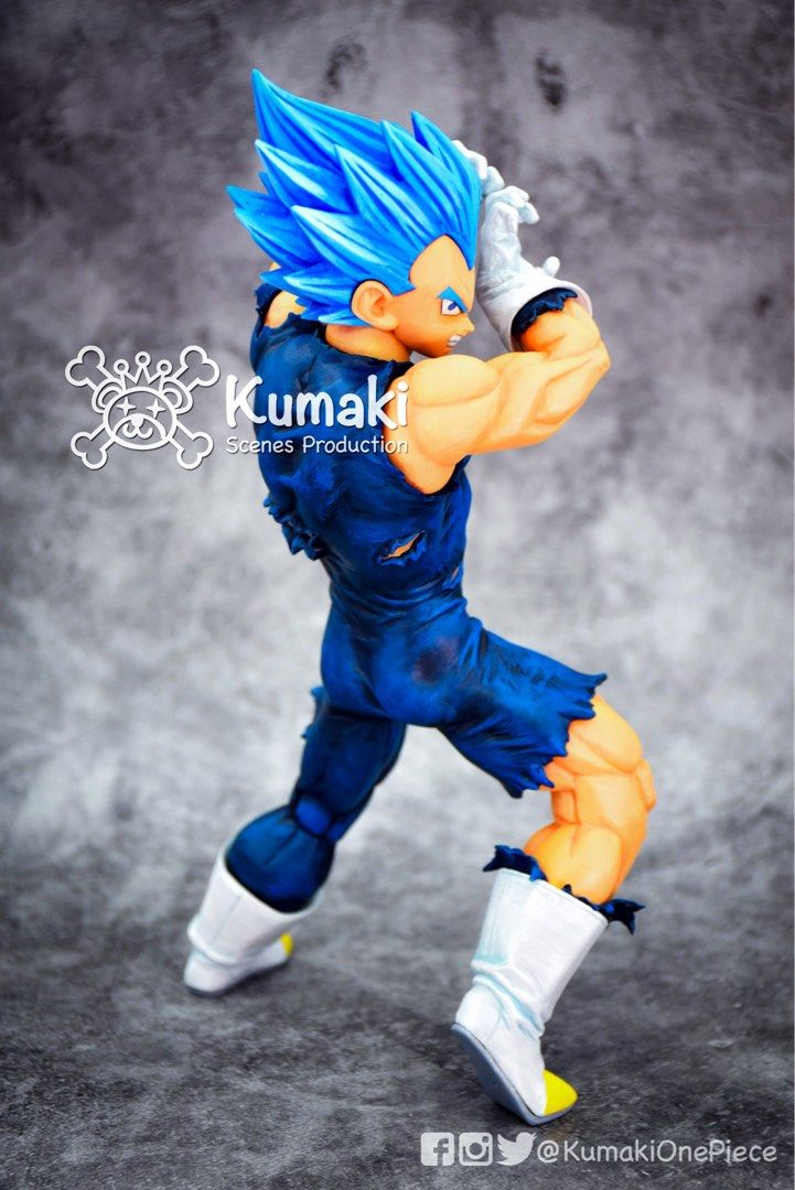 龍珠 一番賞 超藍 比達 塗裝完成品 (PM查詢) Dragonball Ichibankuji SSJB Vegeta Repaint ...