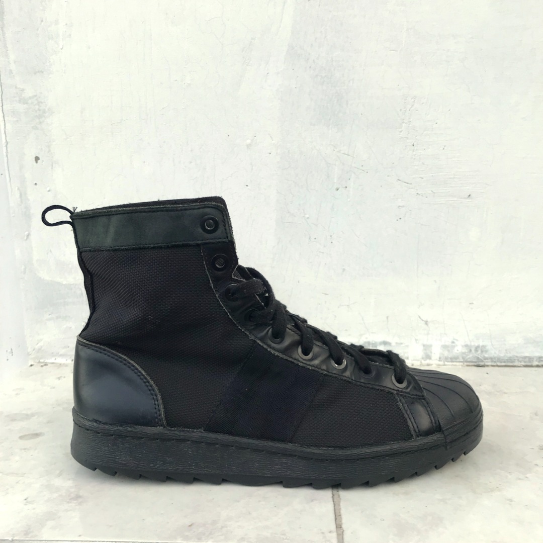 Adidas Originals Superstar Jungle Boots Black Noir, Fesyen Pria, Sepatu ...