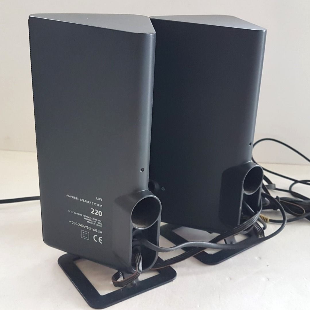 ALTEC Lansing Model 220 Amplified Speaker System, 2 Speakers, STEREO ...