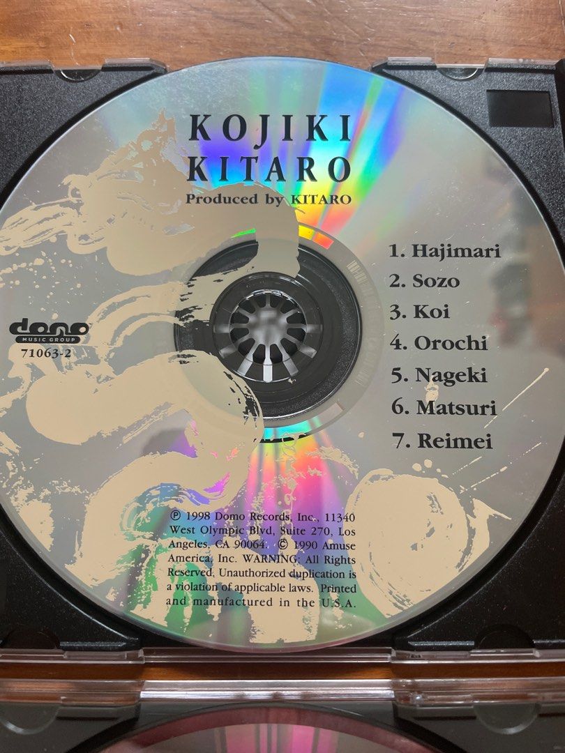 Audiophile Kitaro 古事記 Kojiki CD (Made In USA), Hobbies & Toys, Music ...
