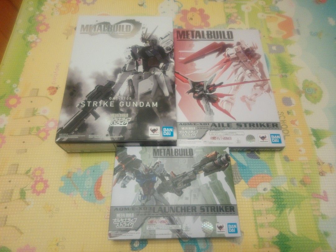 BANDAI TAMASHII NATIONS 魂商店 METAL BUILD STRIKE GUNDAM & AILE STRIKER & LAUNCHER STRIKER (3盒) 突擊 ...