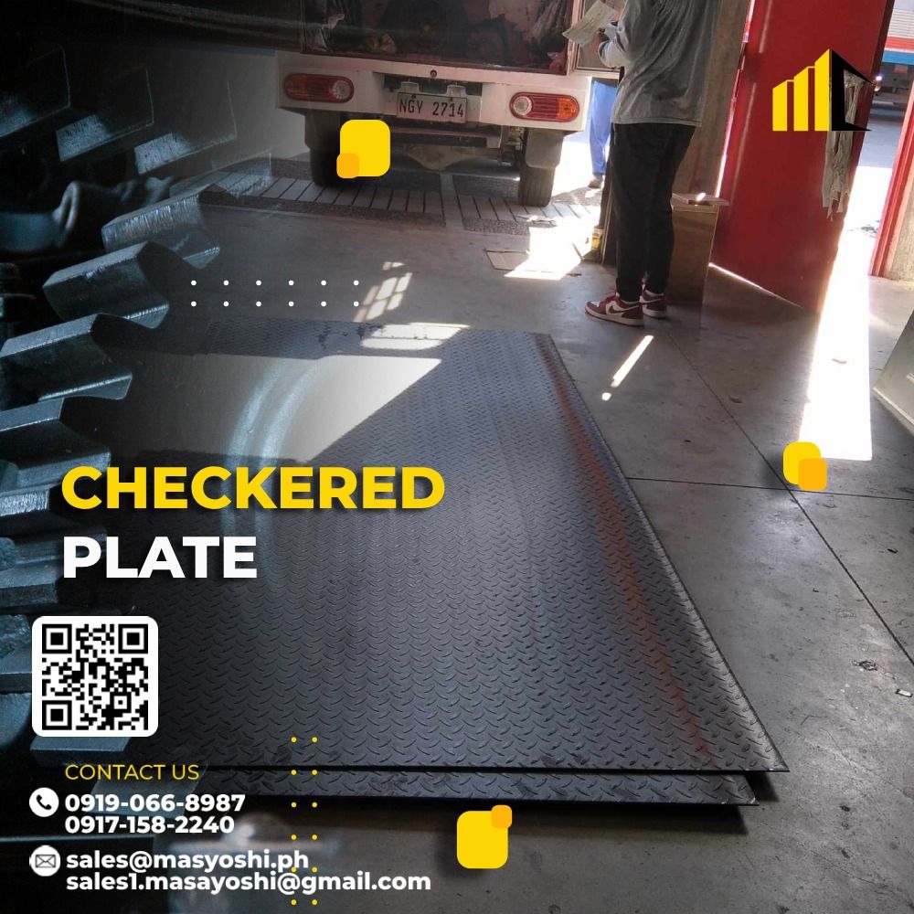 BI Checkered Plate 4x8ft x 3.2mm,MS Plate, Anchor Bolt, Channel Bar ...