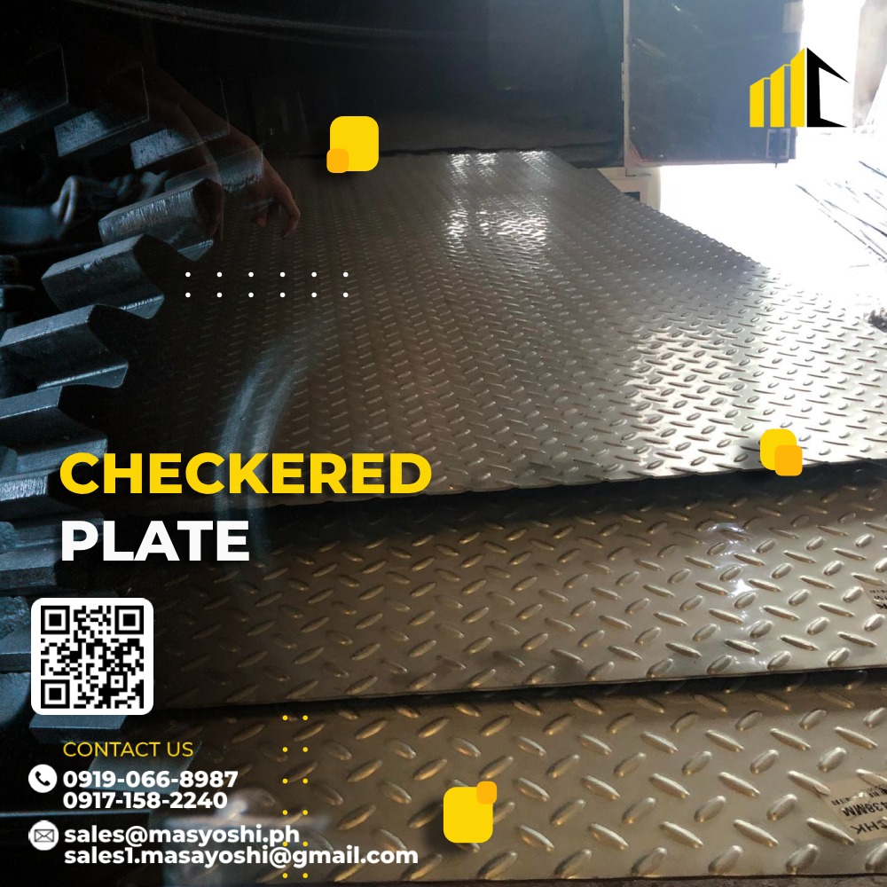 BI Checkered Plate 4x8ft x 3mm, MS Plate, Anchor Bolt, Channel Bar ...