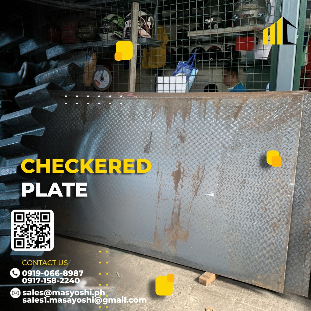 BI Checkered Plate 4x8ft x 8mm,MS Plate, Anchor Bolt, Channel Bar ...