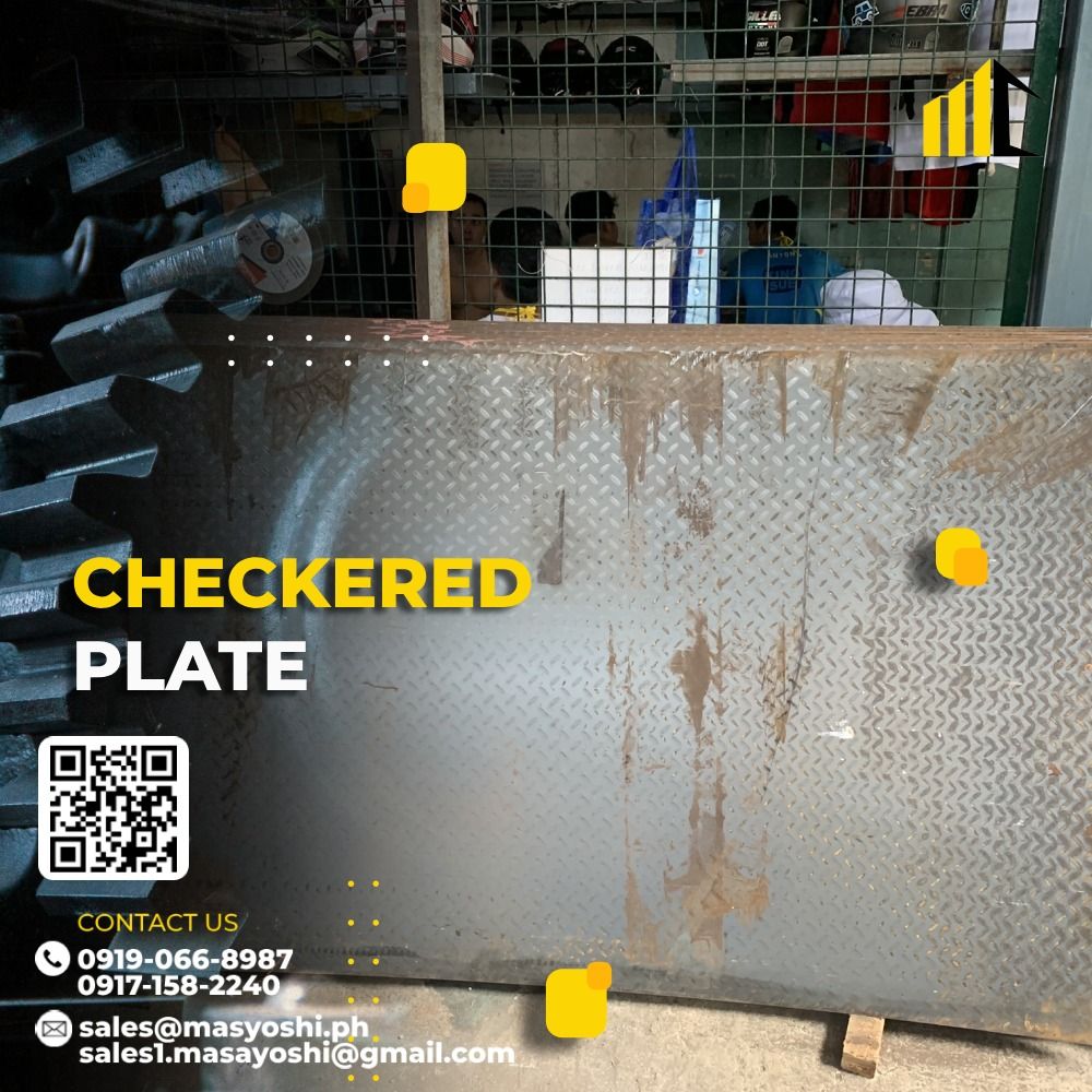BI Checkered Plate 4x8ft x 9mm,MS Plate, Anchor Bolt, Channel Bar ...