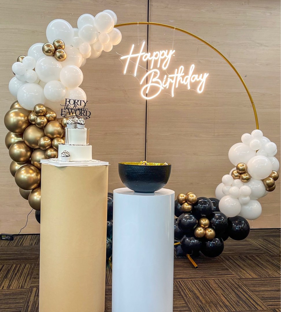 Backdrop setup/ Birthday decoration/ Balloon garland setup/Balloon ...