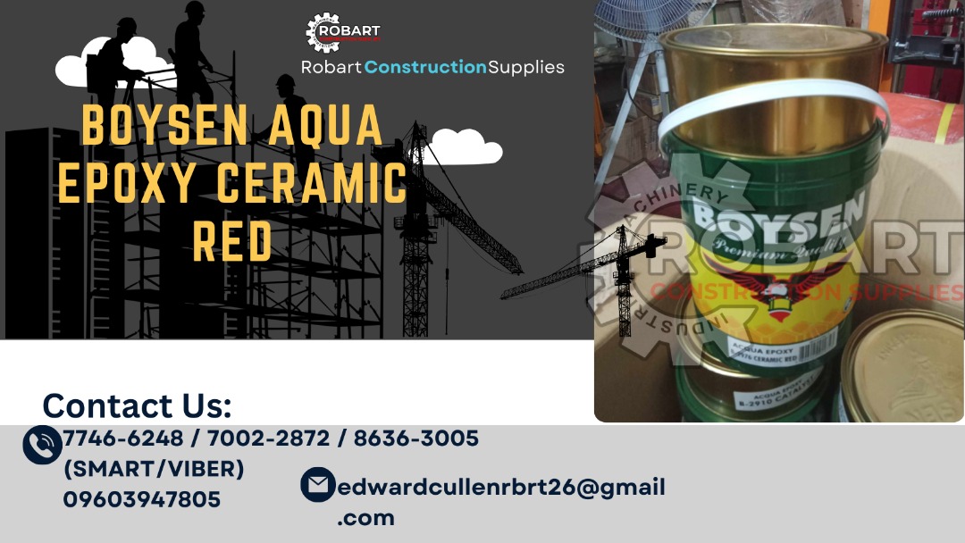 BOYSEN AQUA EPOXY CERAMIC RED, Commercial & Industrial, Construction & Building Materials on ...