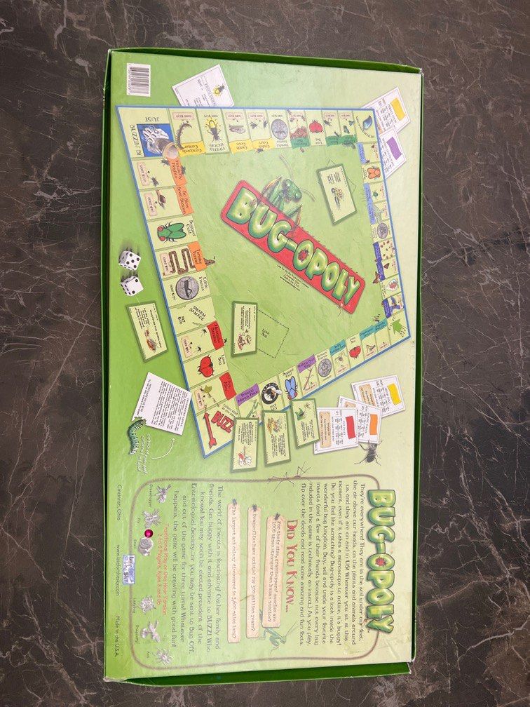Bug-opoly, Hobbies & Toys, Toys & Games on Carousell