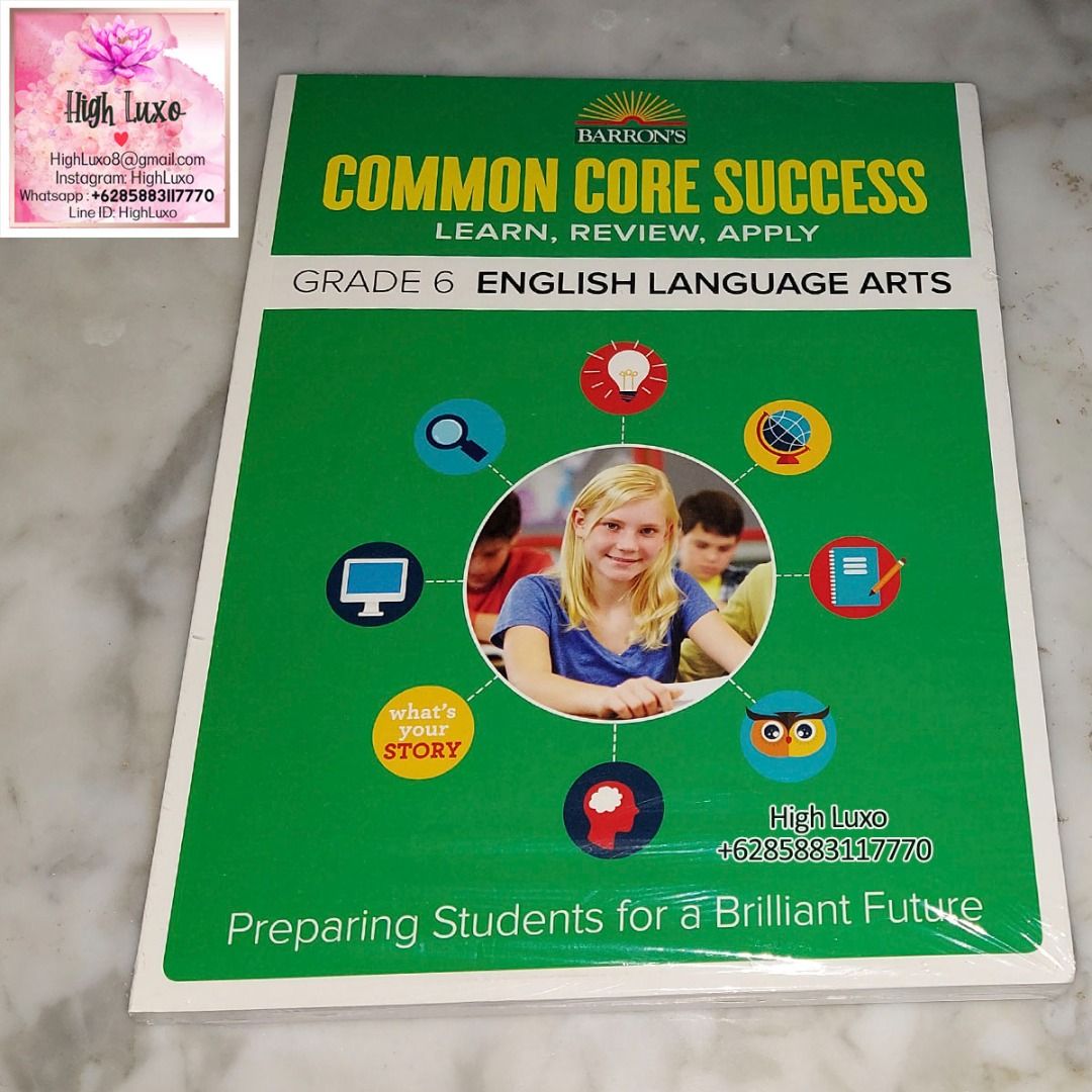 Buku Barron's Common Core Success Learn Review Apply Grade 6 English ...