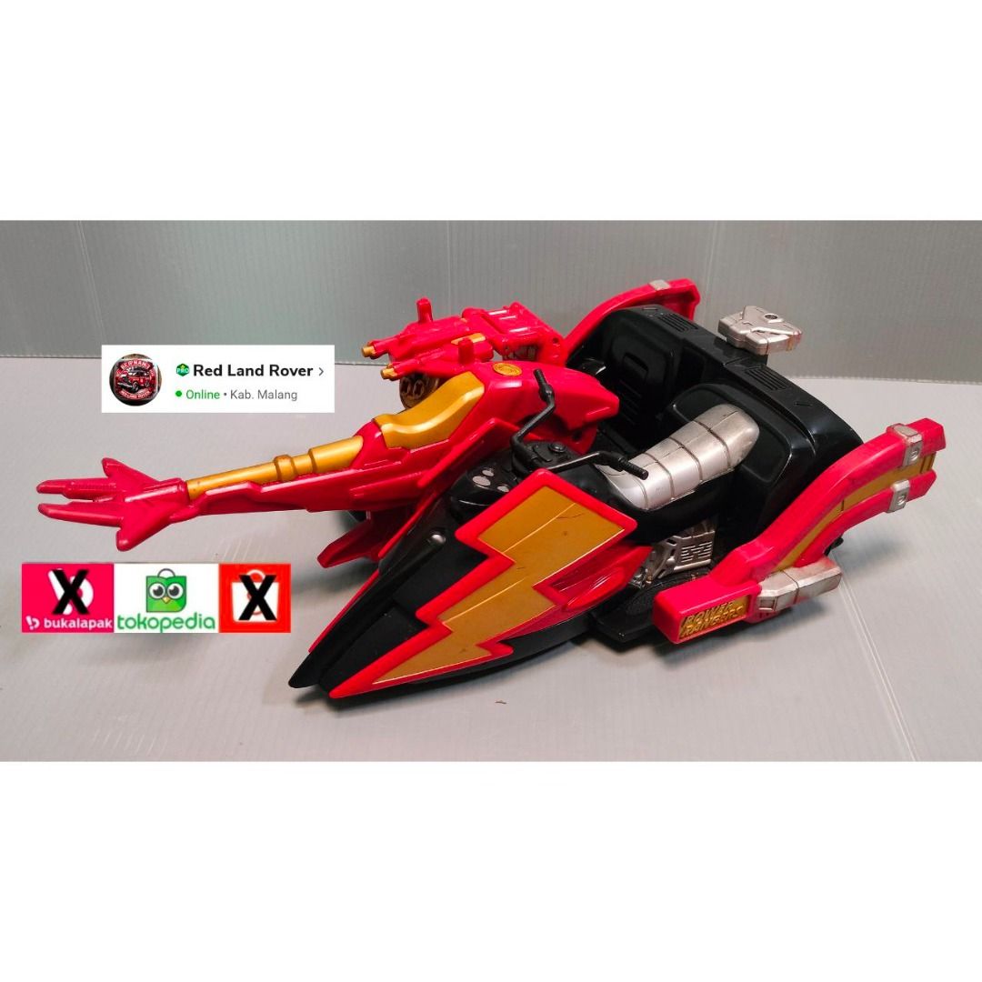 BVS Bandai RED Power Rangers Motor Cycle with Sidecar 2002 Motorcycle ...