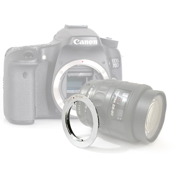 Camera Lens Mount Adapter Pentax PK-EOS Canon Digital Camera Body Lens ...