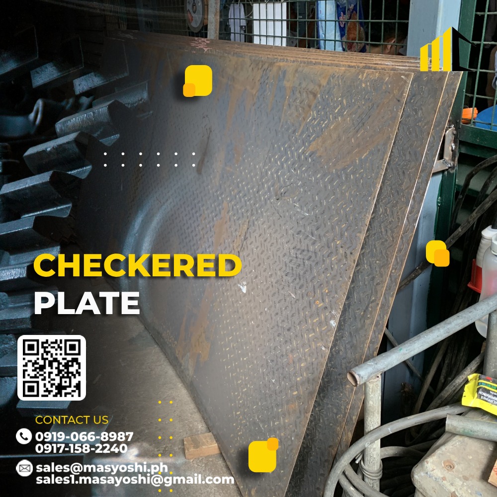Checkered Plate 4x8ft x 3.2mm,MS Plate, Anchor Bolt, Channel Bar, Angle ...