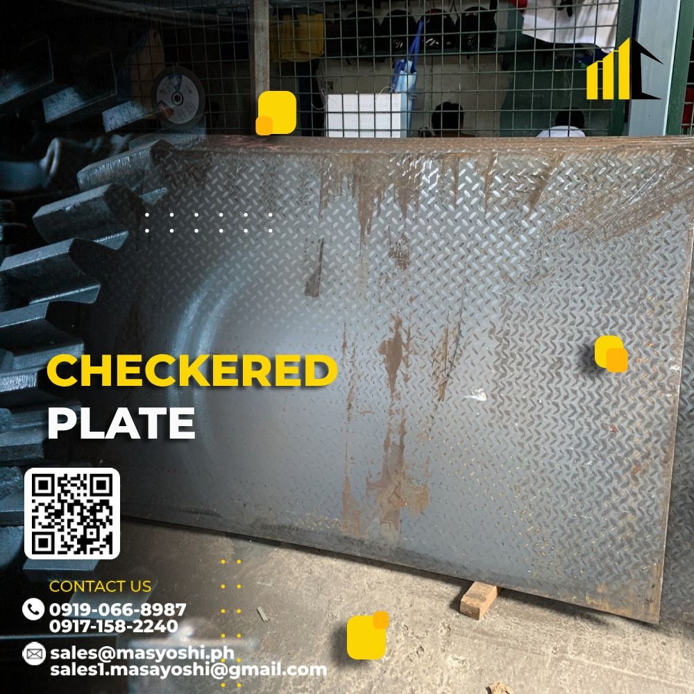 Checkered Plate 4x8ft x 8mm,MS Plate, Anchor Bolt, Channel Bar, Angle ...