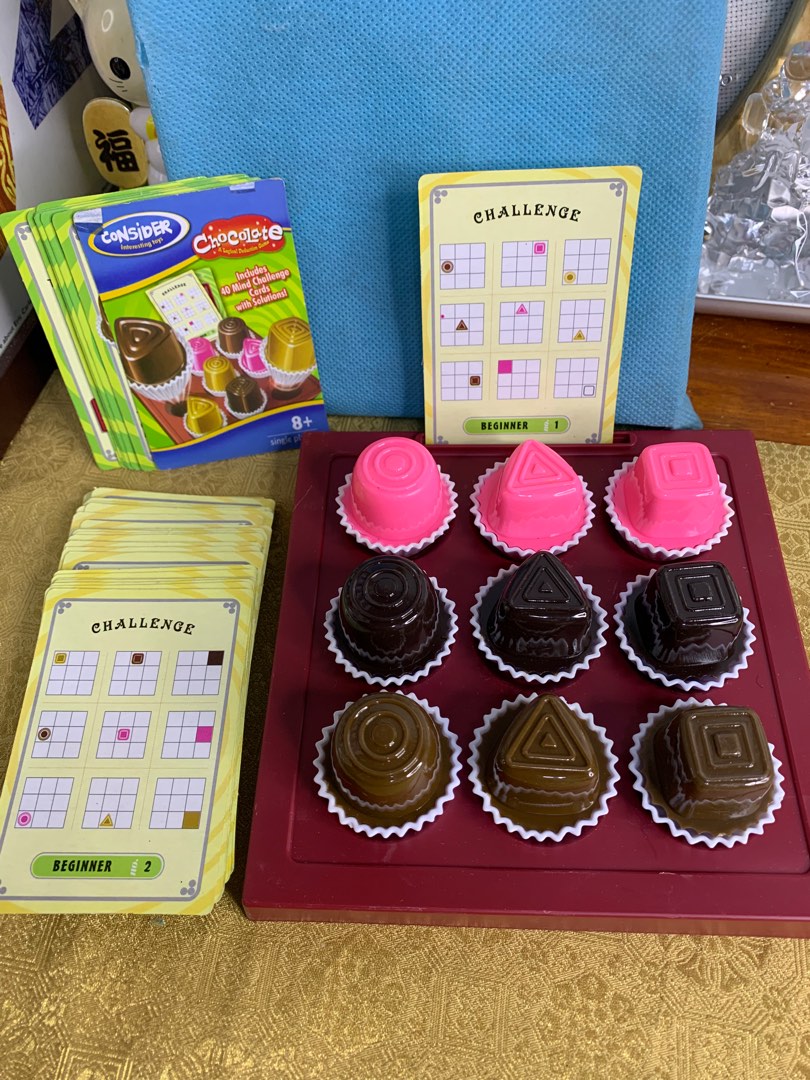 Chocolate logic puzzle boardgame, Hobbies & Toys, Toys & Games on Carousell