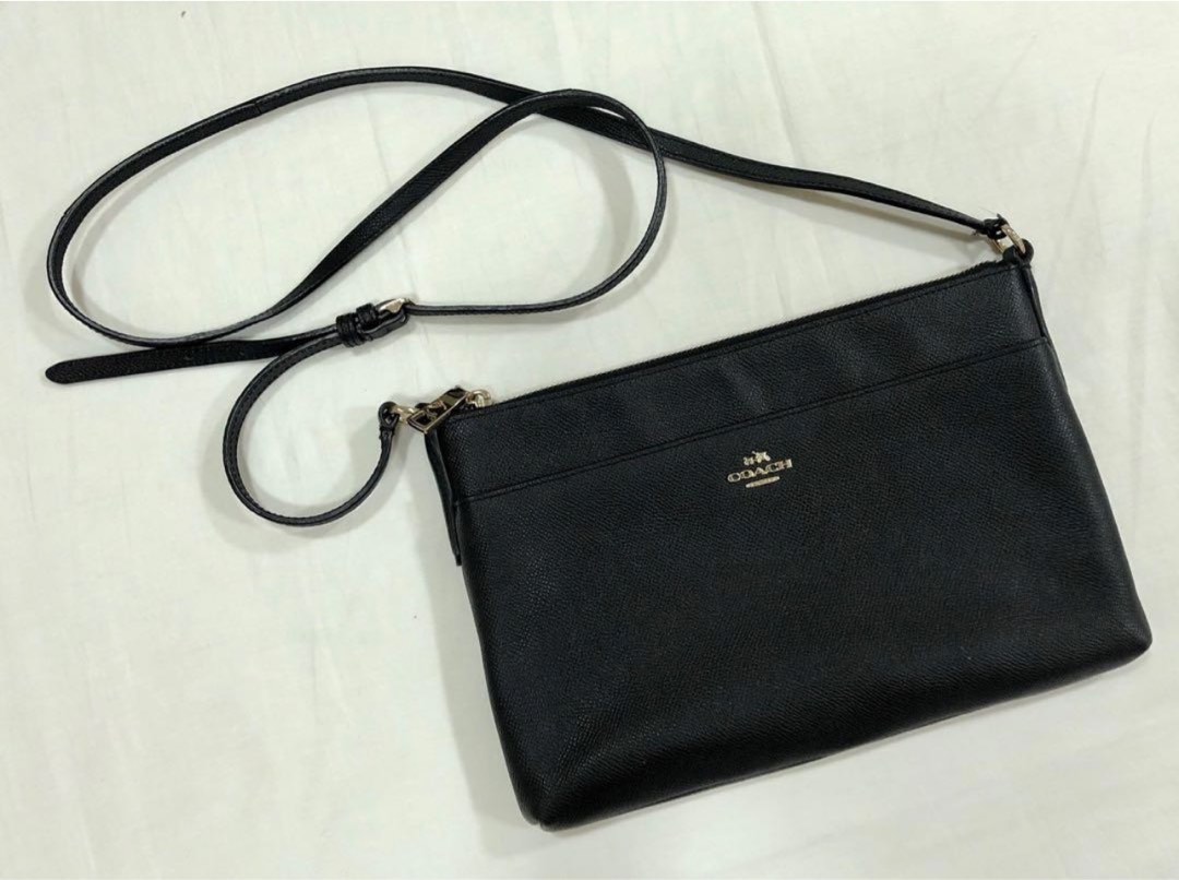 Coach black body sling bag, Luxury, Bags & Wallets on Carousell