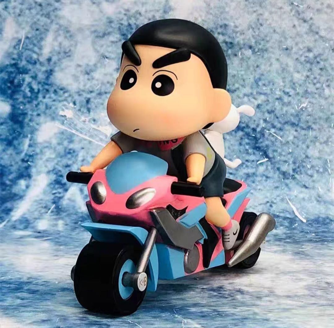 Crayon Shin Chan Motorcycle Motorcyclist Action Figure Statue GK ...