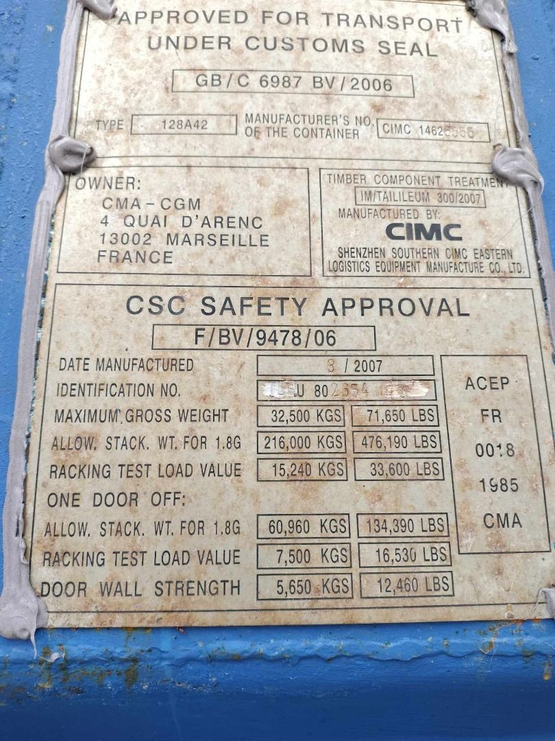 FOR SALE USED-EMPTY CONTAINER - 40FT DC STANDARD, Commercial ...