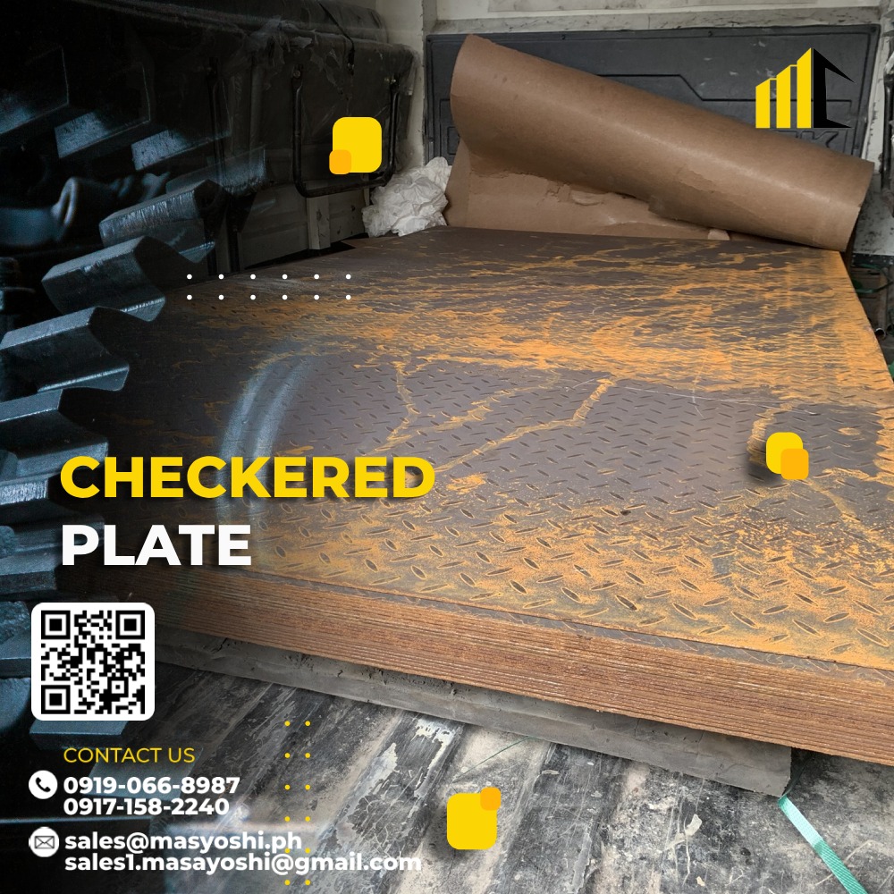 GI checkered plate 1200mm x 2400mm x 6mm,MS Plate, Anchor Bolt, Channel ...