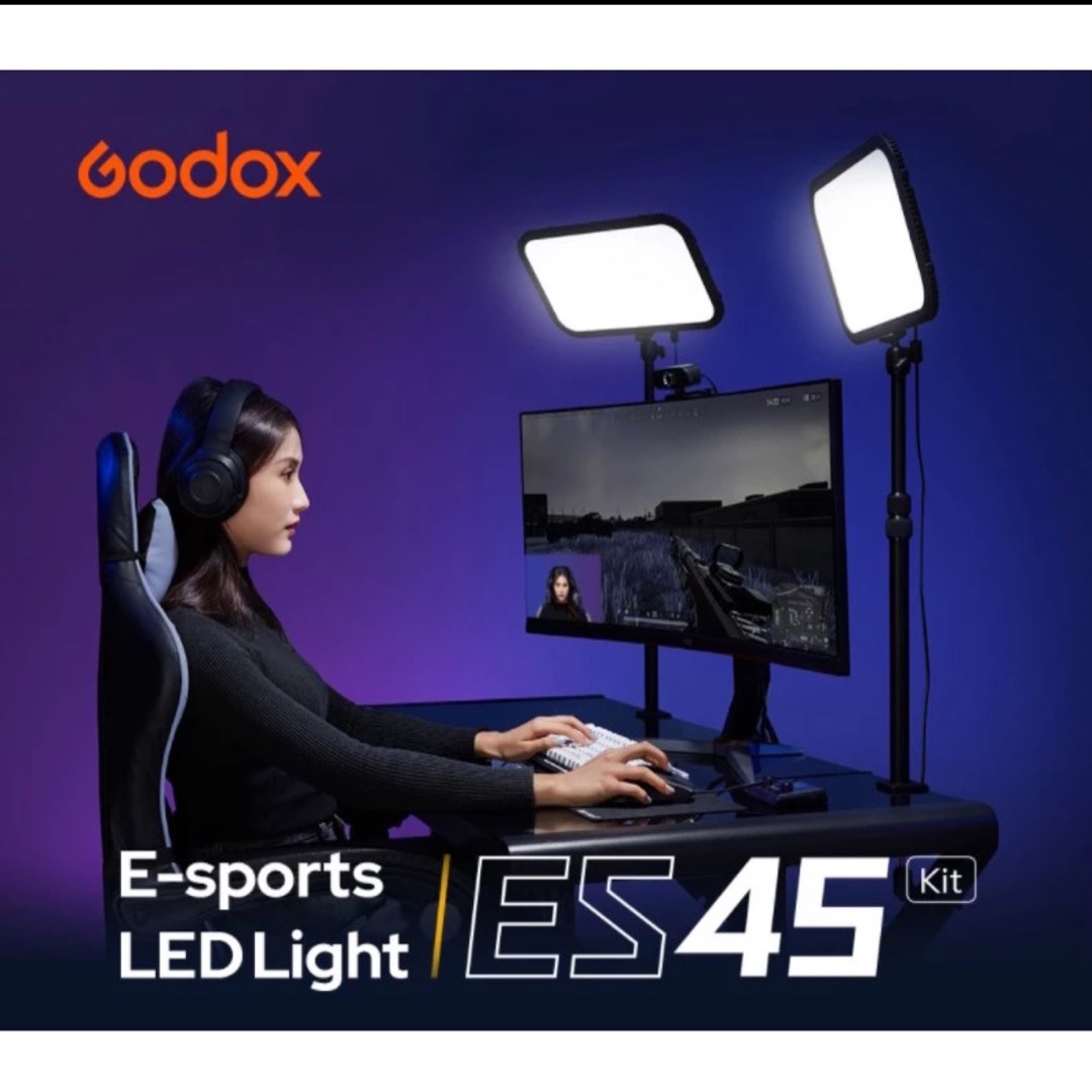 Godox ES45 E-Sport LED Light Kit Desktop Mount Fill Light Similar to ...