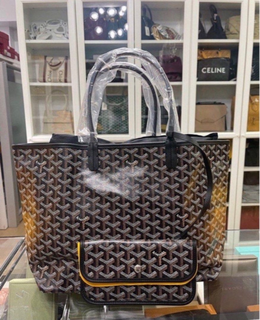 Goyard Sac Saint Louis PM Tote Black, Luxury, Bags & Wallets on Carousell