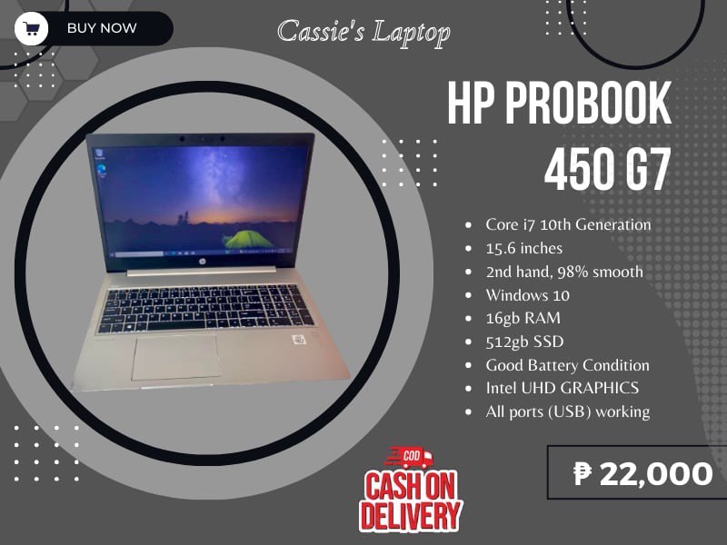Hp Probook 450 G7 (i7 10th gen), Computers & Tech, Laptops & Notebooks ...