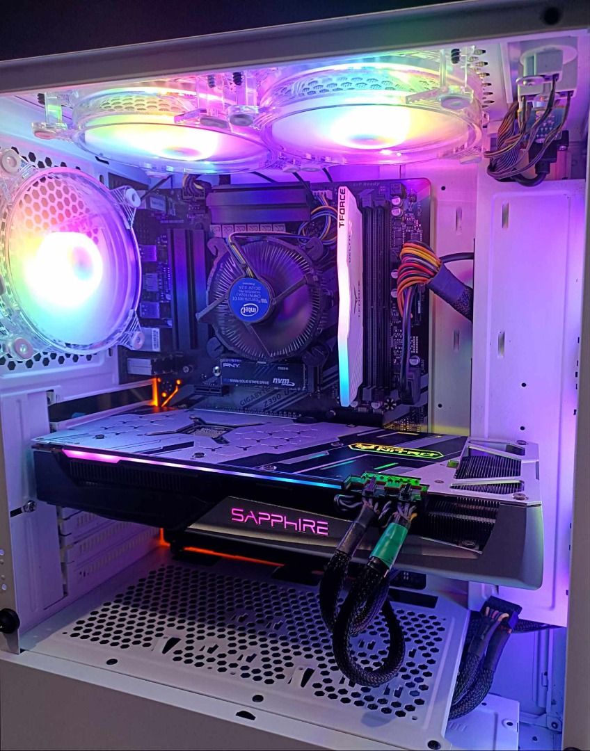 Intel i7 8700 Desktop Gaming PC 16gb 3200Mhz Sapphire Nitro RX 5700xt ...