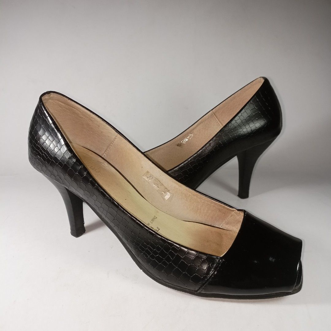 Itti & Otto original Leather heels 37,5 size women shoes, Fesyen Wanita ...