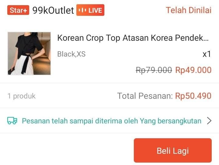 Korean Crop Top 99kOutlet, Fesyen Wanita, Pakaian Wanita, Atasan di ...