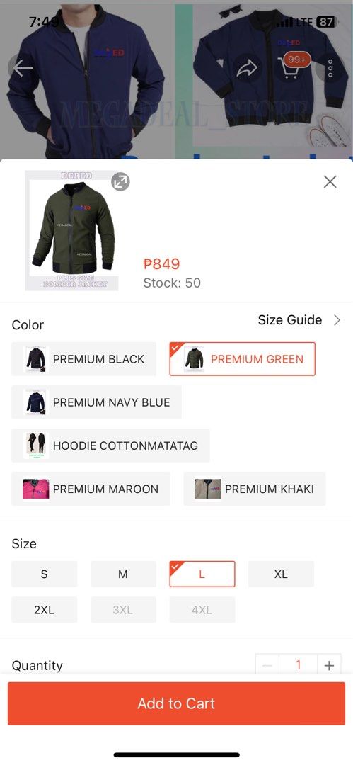 Large DEPED Bomber Jacket, Men's Fashion, Coats, Jackets and Outerwear ...