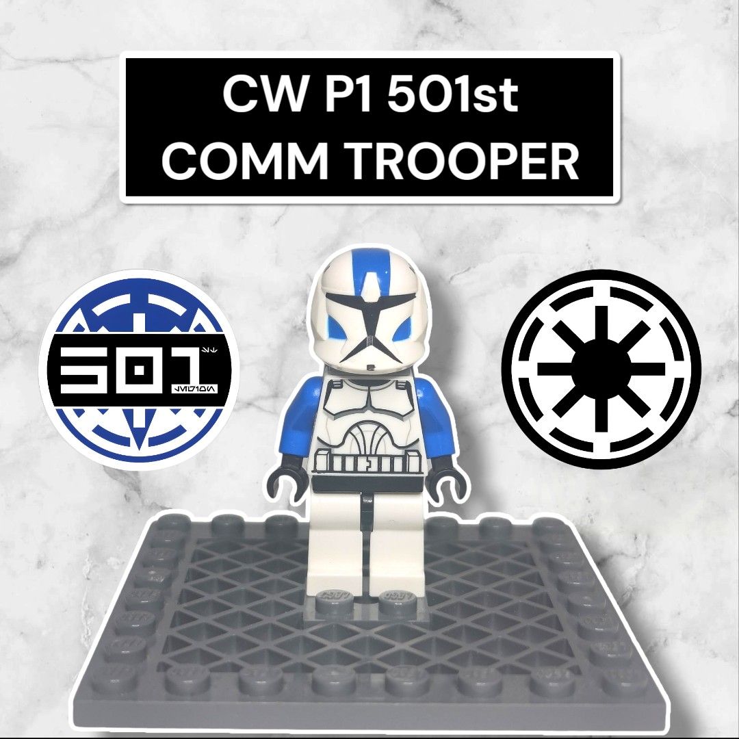 Lego Star Wars Custom Clone Trooper - CW P1 501st Comm Trooper (read ...