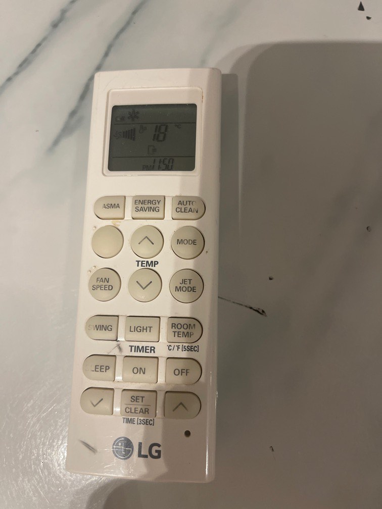 LG aircon remote controller, TV & Home Appliances, Portable Air ...