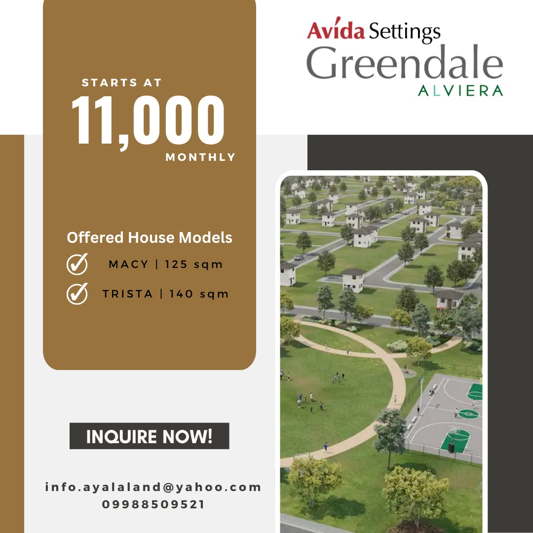 LOT FOR SALE in Avida Settings Greendale Alviera, Pampanga, Property ...