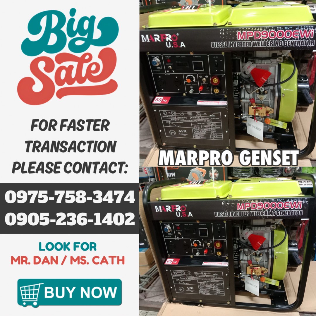 Marpro Genset, Commercial & Industrial, Construction Tools & Equipment ...