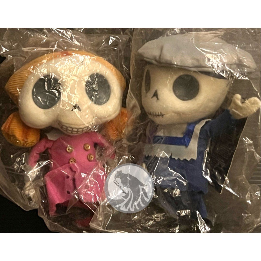MCFARLANE CORPSE SKELETON GIRL & BOY PLUSHIES BUNDLE SEALED 2005 TIM ...