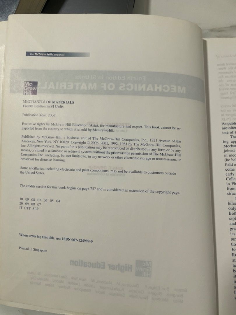 Mechanics of Materials Forth Edition in SI Units Ferdinand P. Beer E ...