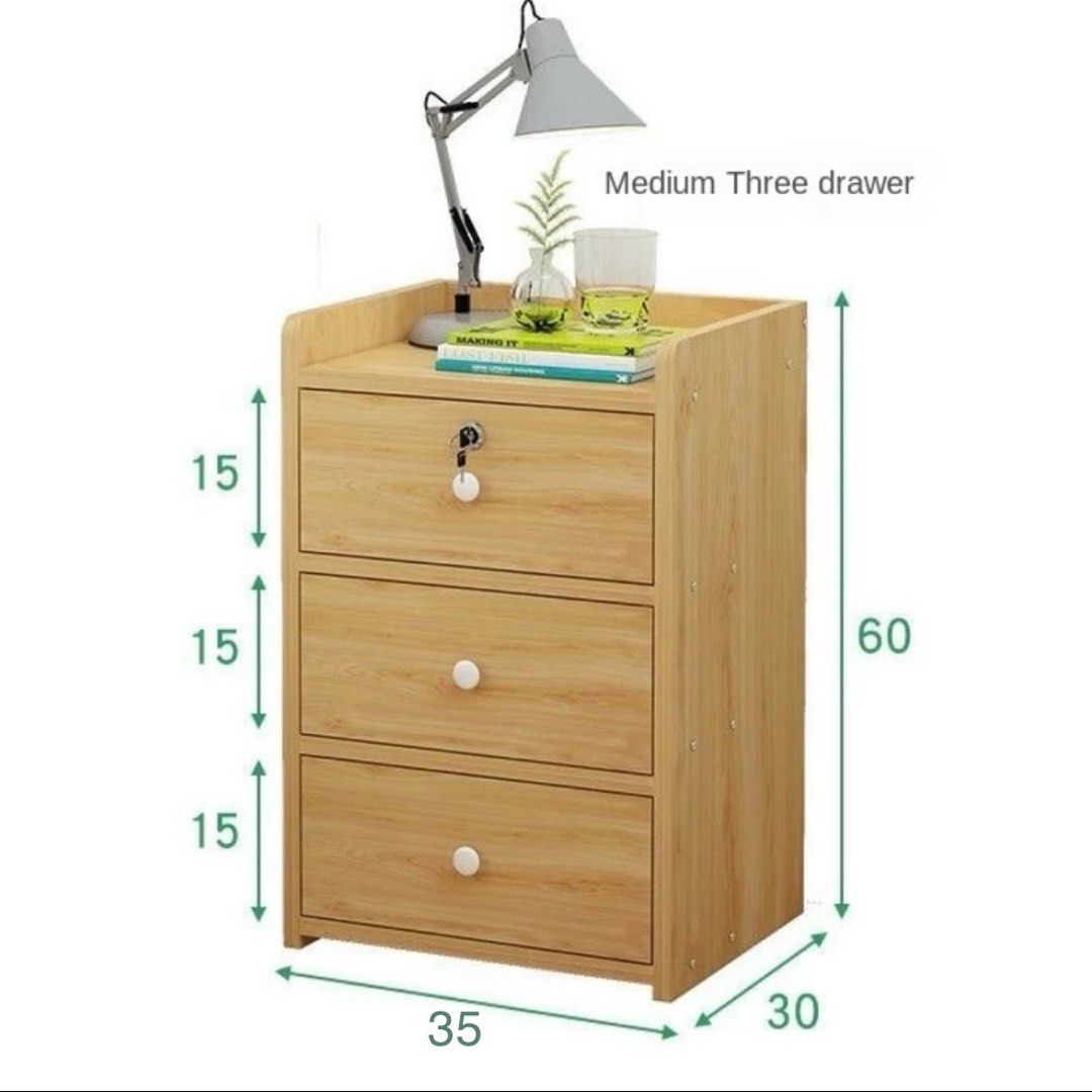 Modern Lockable Bedroom Drawer | Multilayered Compartments Bedside ...