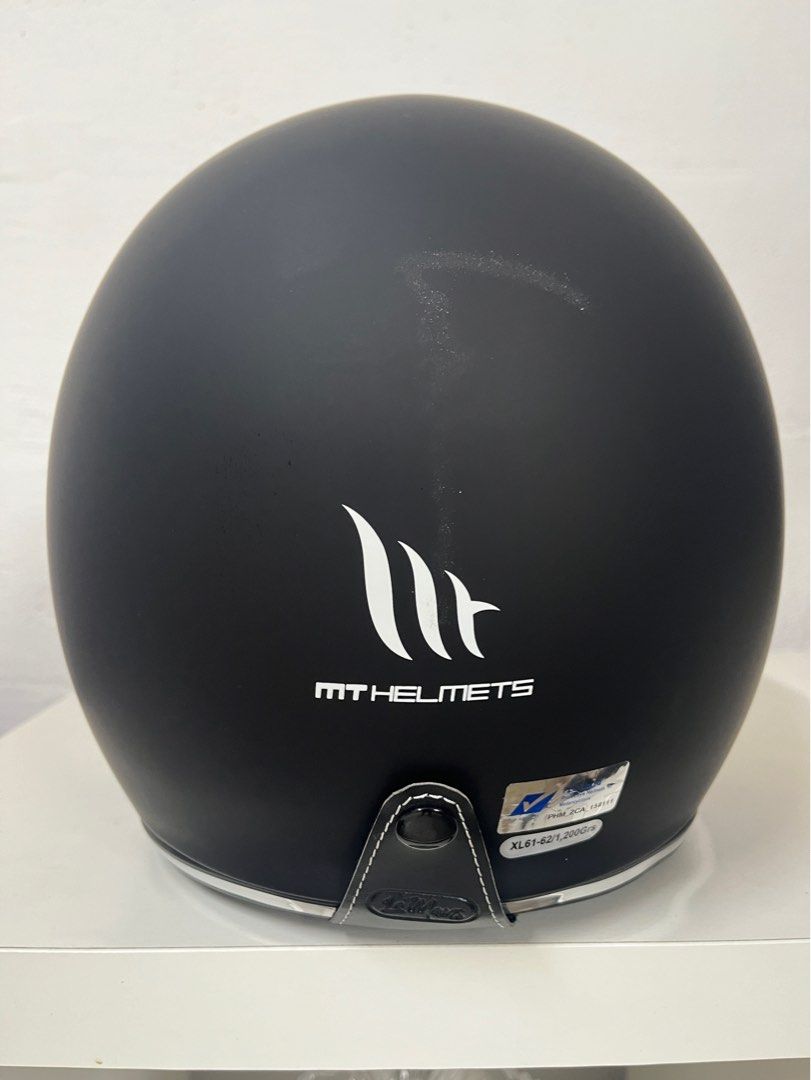 Motorbike helmet MT Helmets Le Mans 2 SV Solid A1 Matt Black Retro ...