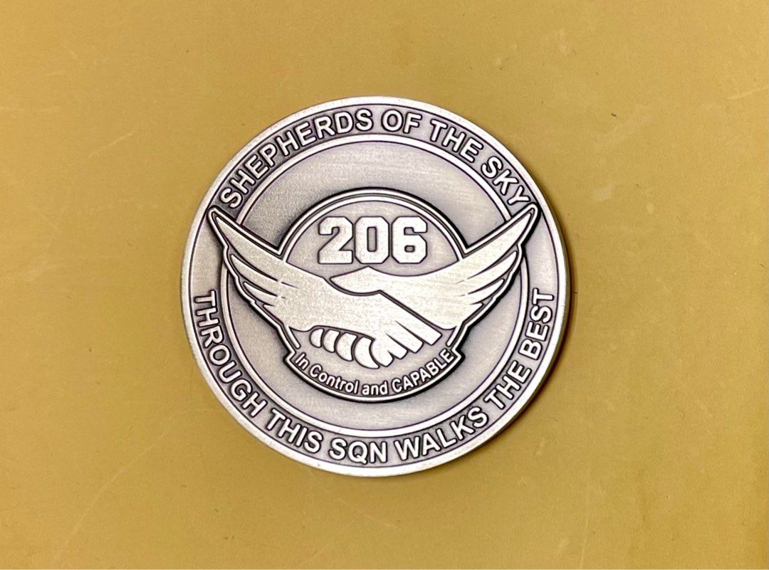 Obsolete Singapore Coin Challenge Military Medallion Badge RSAF 206 ...