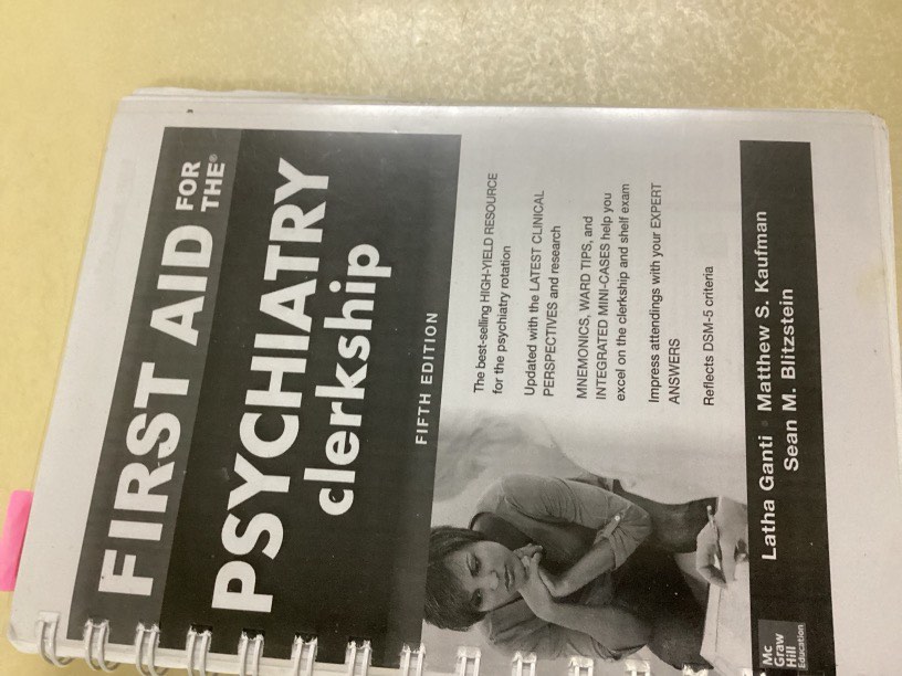 Psychiatry clerkship (First Aid) 5th Edition, Hobbies & Toys, Books ...